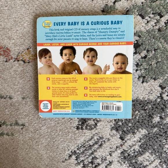 curious george | Toys | Vintage Curious George Baby Book Curious George ...
